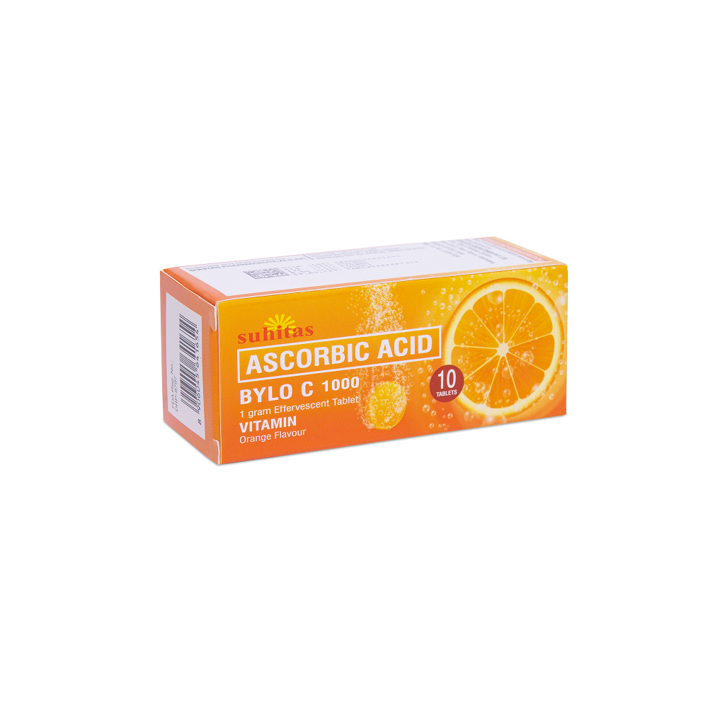 BYLO C 1000 Ascorbic Acid 1g Effervescent Tablet 10's Orange price in ...